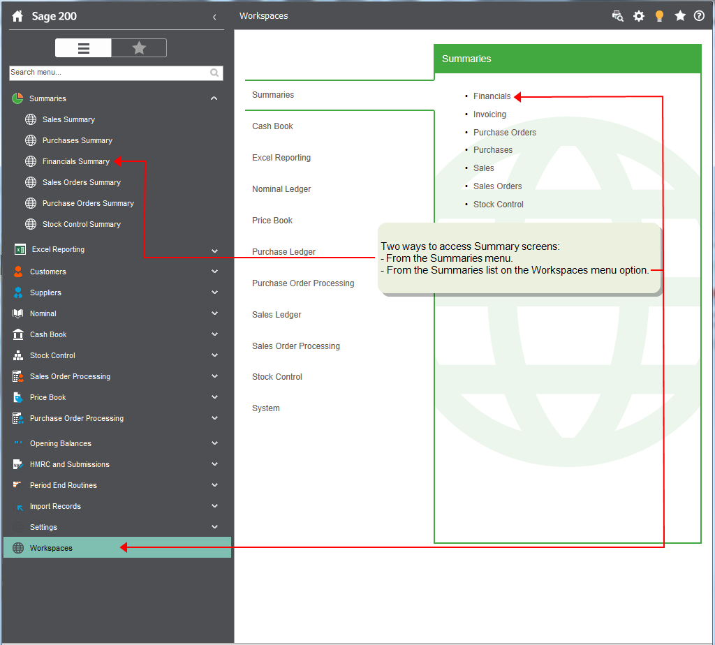 How to use summary pages