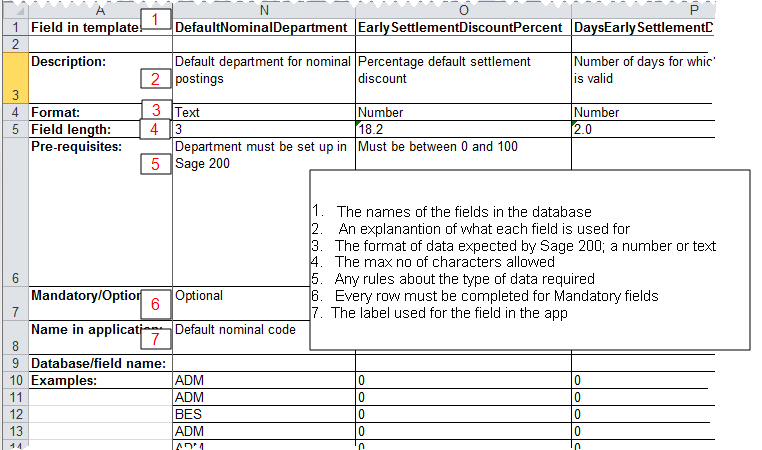 Import, export and update information