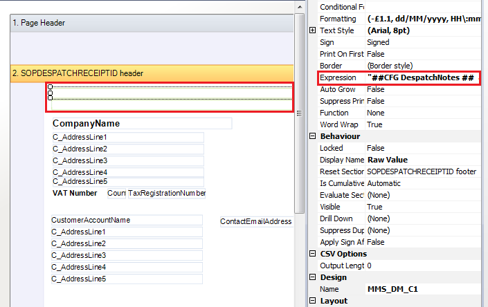 Set up despatch notes to send via email