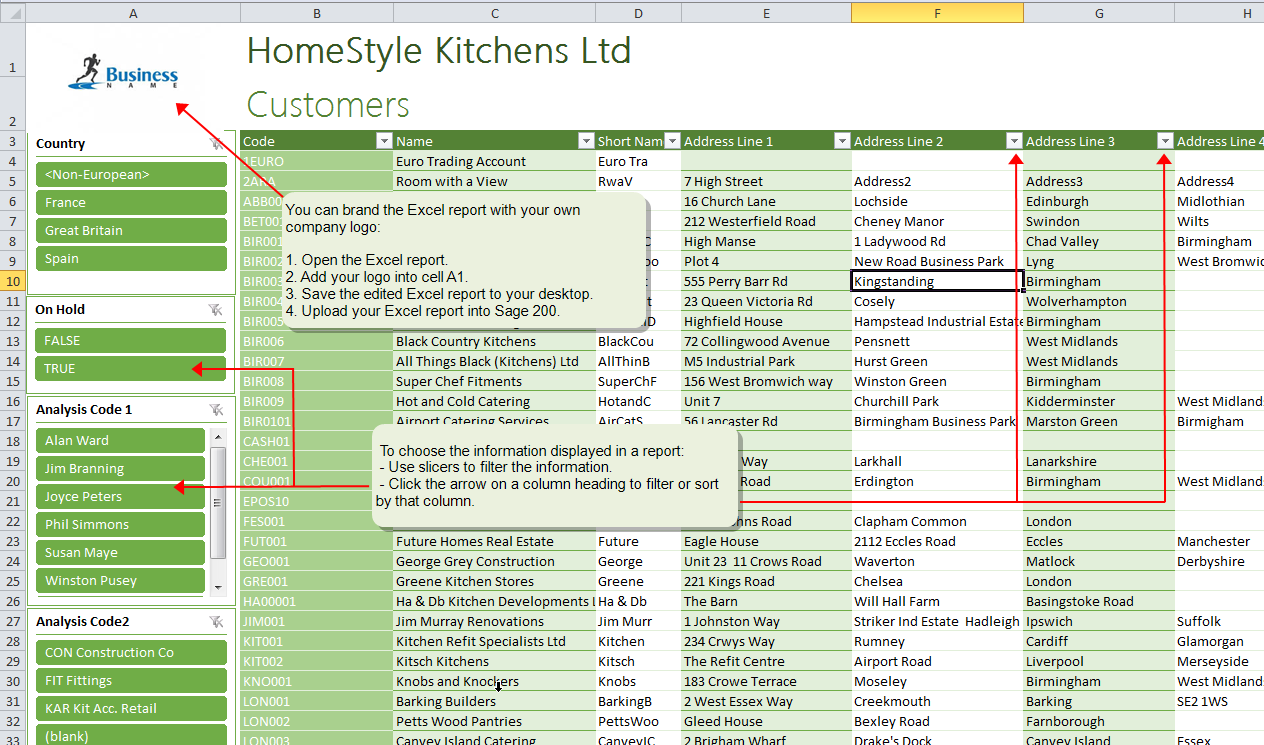 Excel Reports