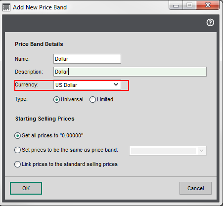 How to set up your price bands