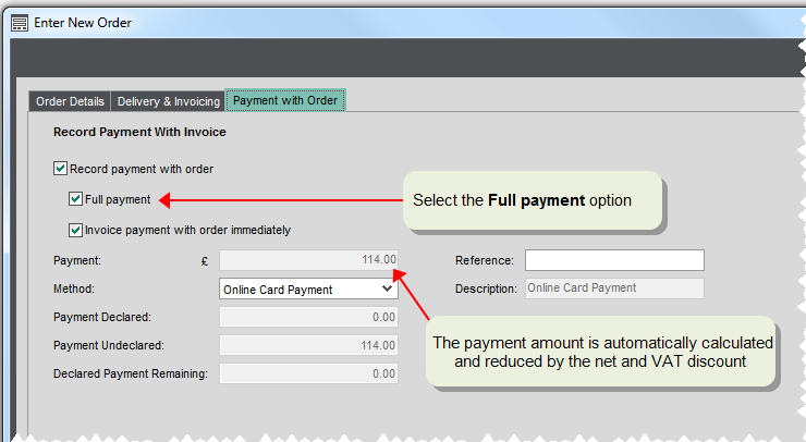 Settlement discounts on sales transactions